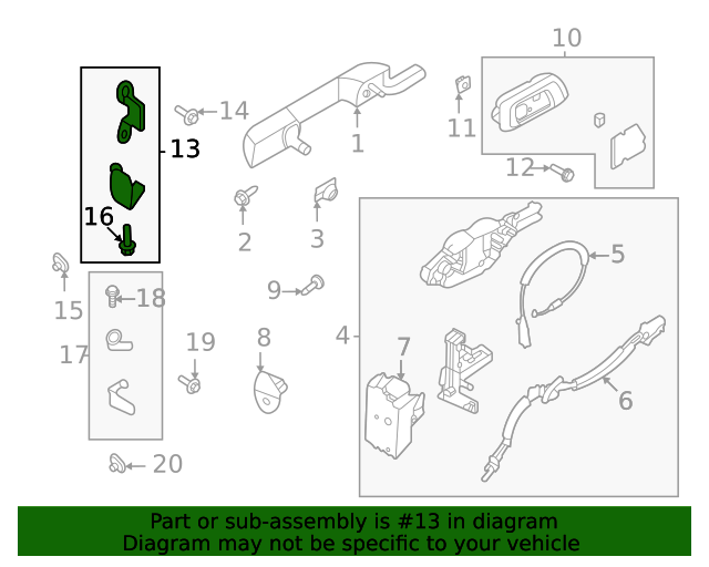M2DZ-7826800-A - Upper Hinge 2021-2024 Ford Bronco | Ford Parts Direct