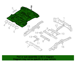 2011-2013 Kia Sorento Rear Floor Pan 65521-1U000 | QuirkParts