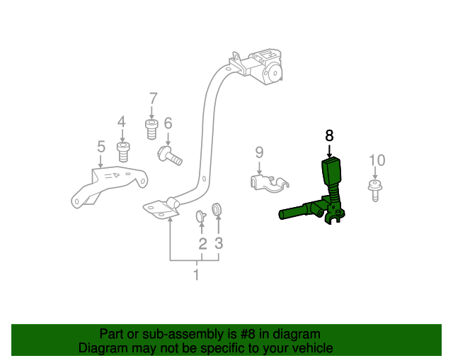 203-860-28-69-64 - Buckle 2002-2009 Mercedes-Benz | Mercedes-Benz USA Parts