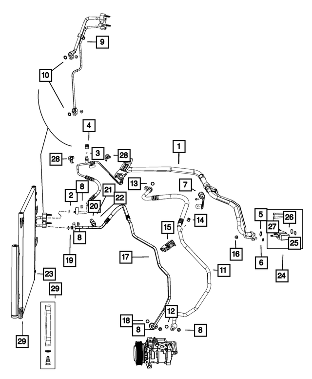 2020-2022 Ram 1500 Classic A/C Discharge Line 68485889AA | Mopar Estores