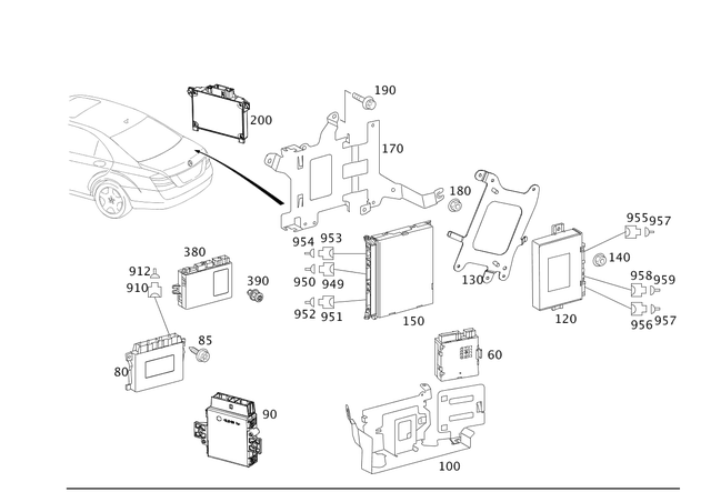 221-870-39-95 - Control Unit 1954-2024 Mercedes-Benz | Mercedes-Benz ...