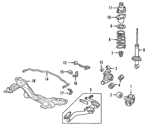 Rear Suspension for 2006 Honda CR V OEM Parts Online
