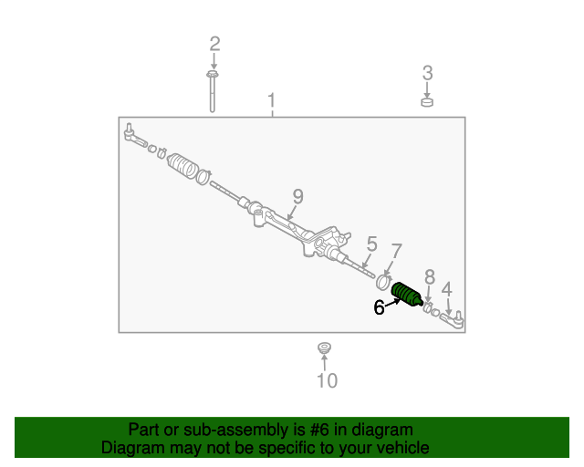 45535-26030 - Rack and Pinion Bellows - 2003-2009 Toyota | OEM Genuine ...