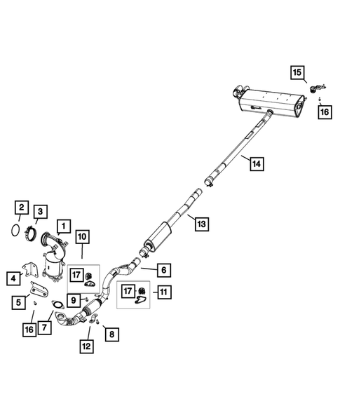 Exhaust System for 2018 Jeep Compass | My Mopar Parts