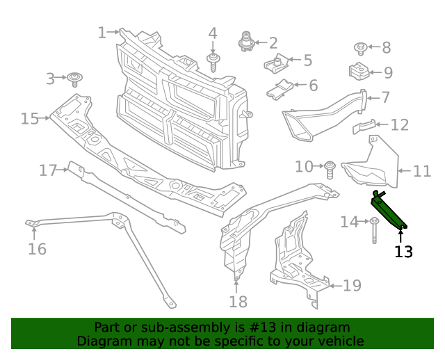 51747325044 - 2016-2023 BMW Duct Support (51-74-7-325-044) | BMW of ...