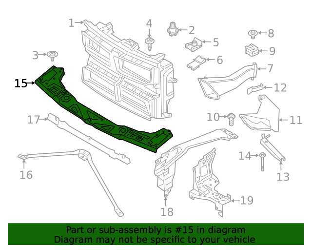 51-64-7-434-544 - Upper Tie Bar 2016-2022 BMW | BMW OEM Parts