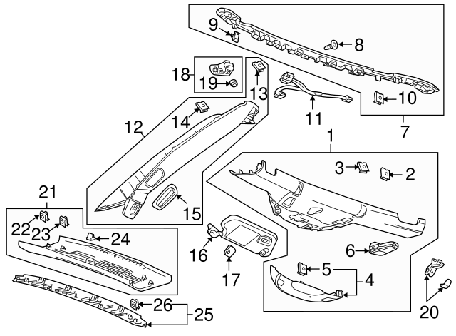 2014-2019 Chevrolet Corvette Jet Black Windshield Multi-Function Sensor ...
