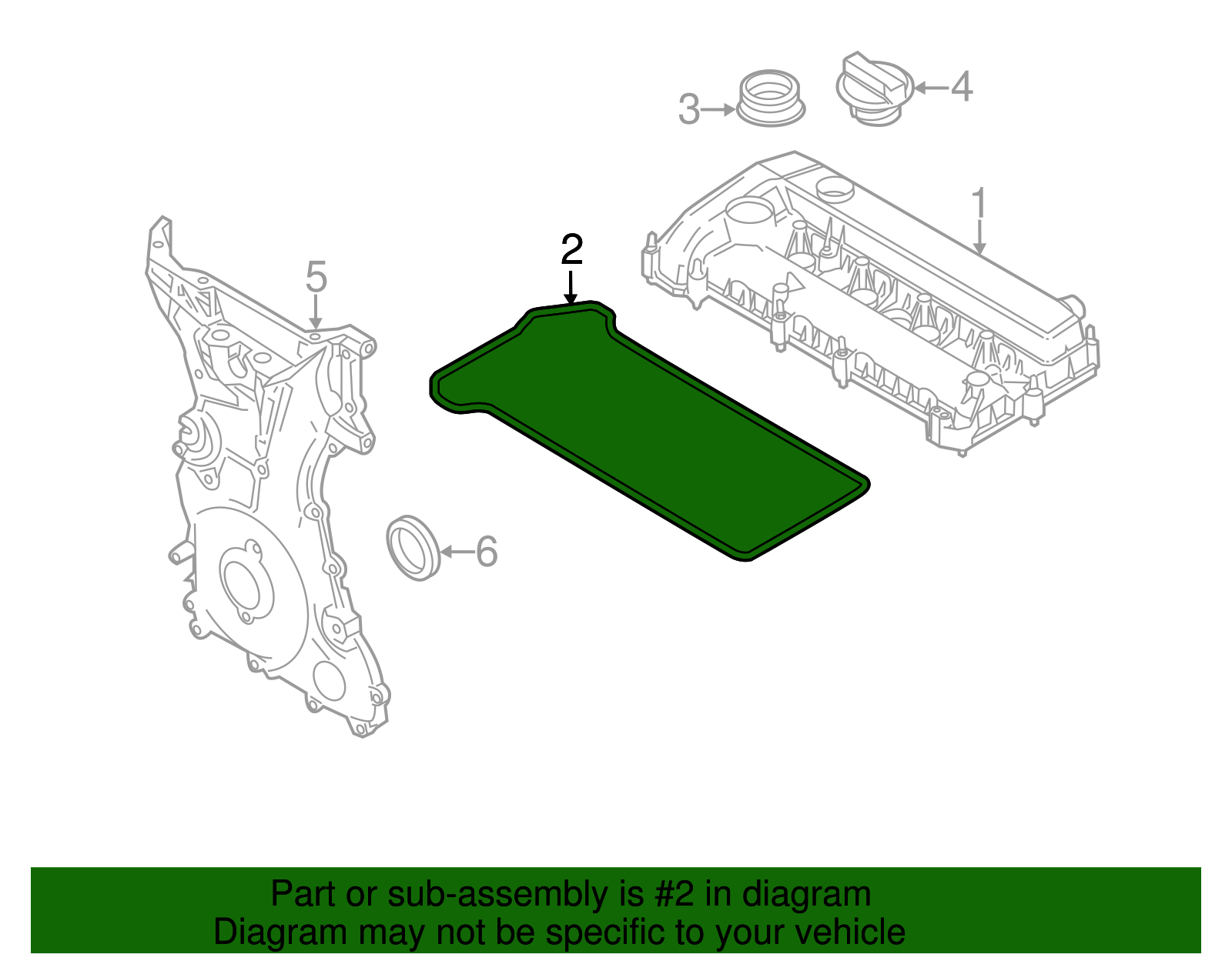 AG9Z-6584-C - Valve Cover Gasket - 2012 Ford | Lasco Auto Parts