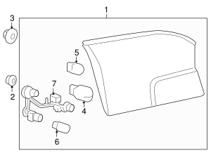 2013-2017 GMC Terrain Driver Side Tail Lamp Applique 20987300 | GM ...