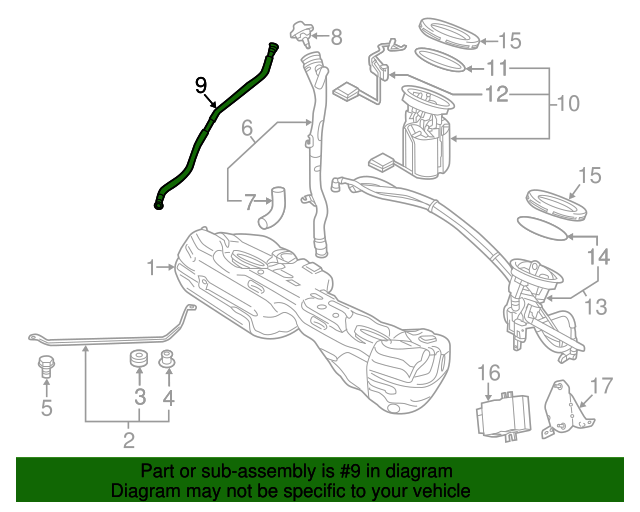 2013-2015 BMW X1 Vent Pipe 16-13-7-207-359 | BMW Mini Parts Solutions