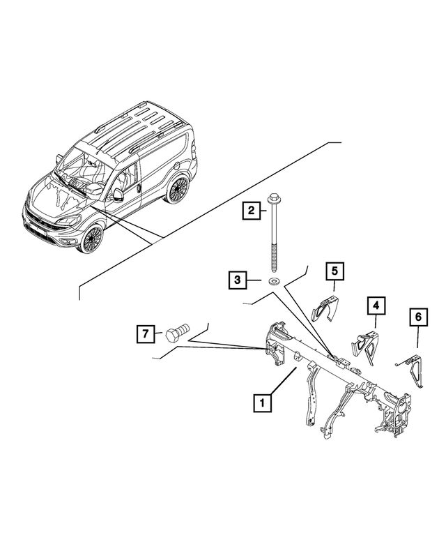 2018 Ram ProMaster City Instrument Panel Reinforcement 68332433AA ...