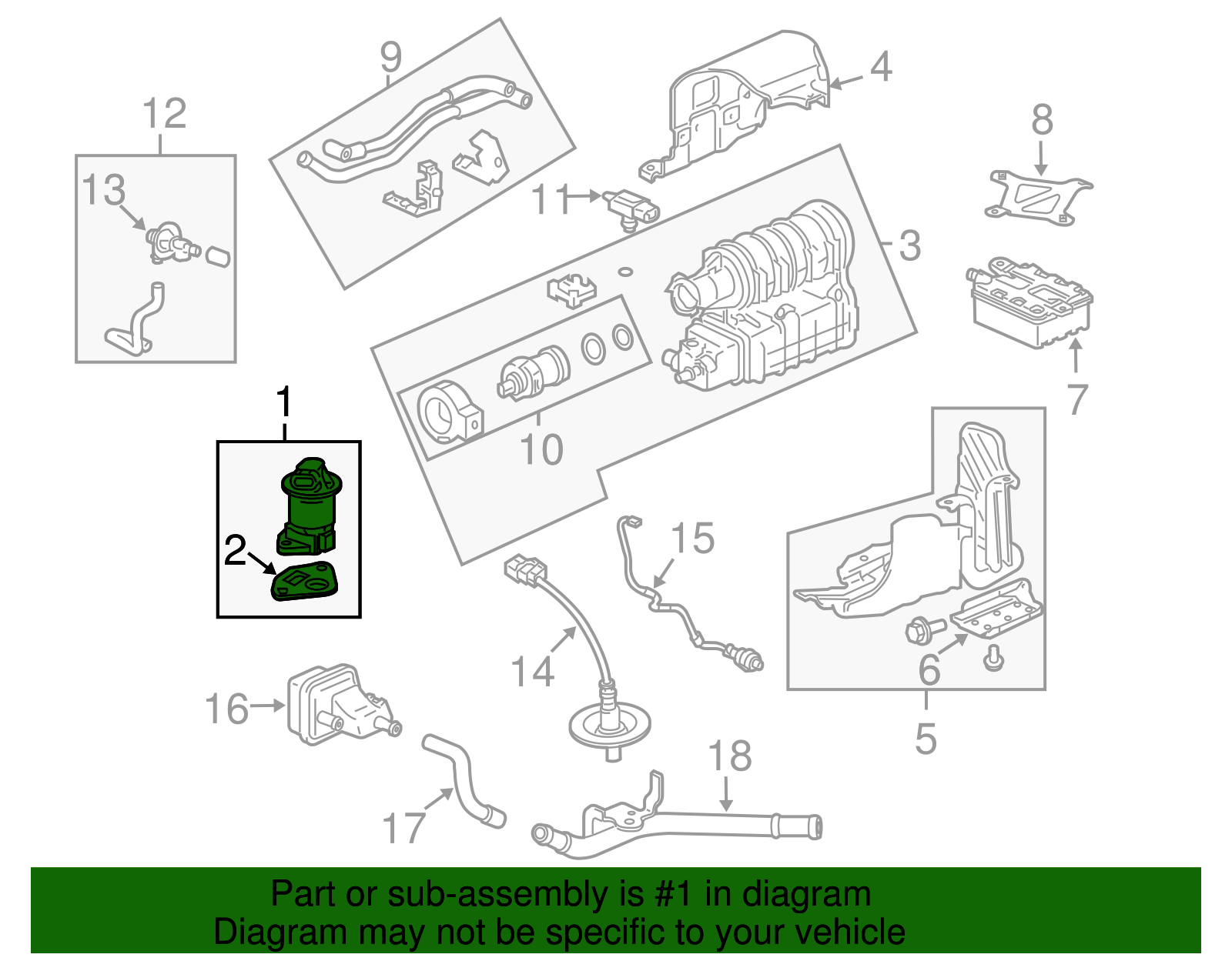 18011-RBJ-000 - Egr Valve 2010-2020 Honda | Honda Parts Online