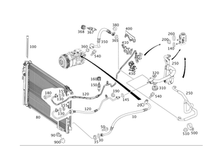 204-830-61-15 - Refrigerant Line 2012-2015 Mercedes-Benz C250 ...