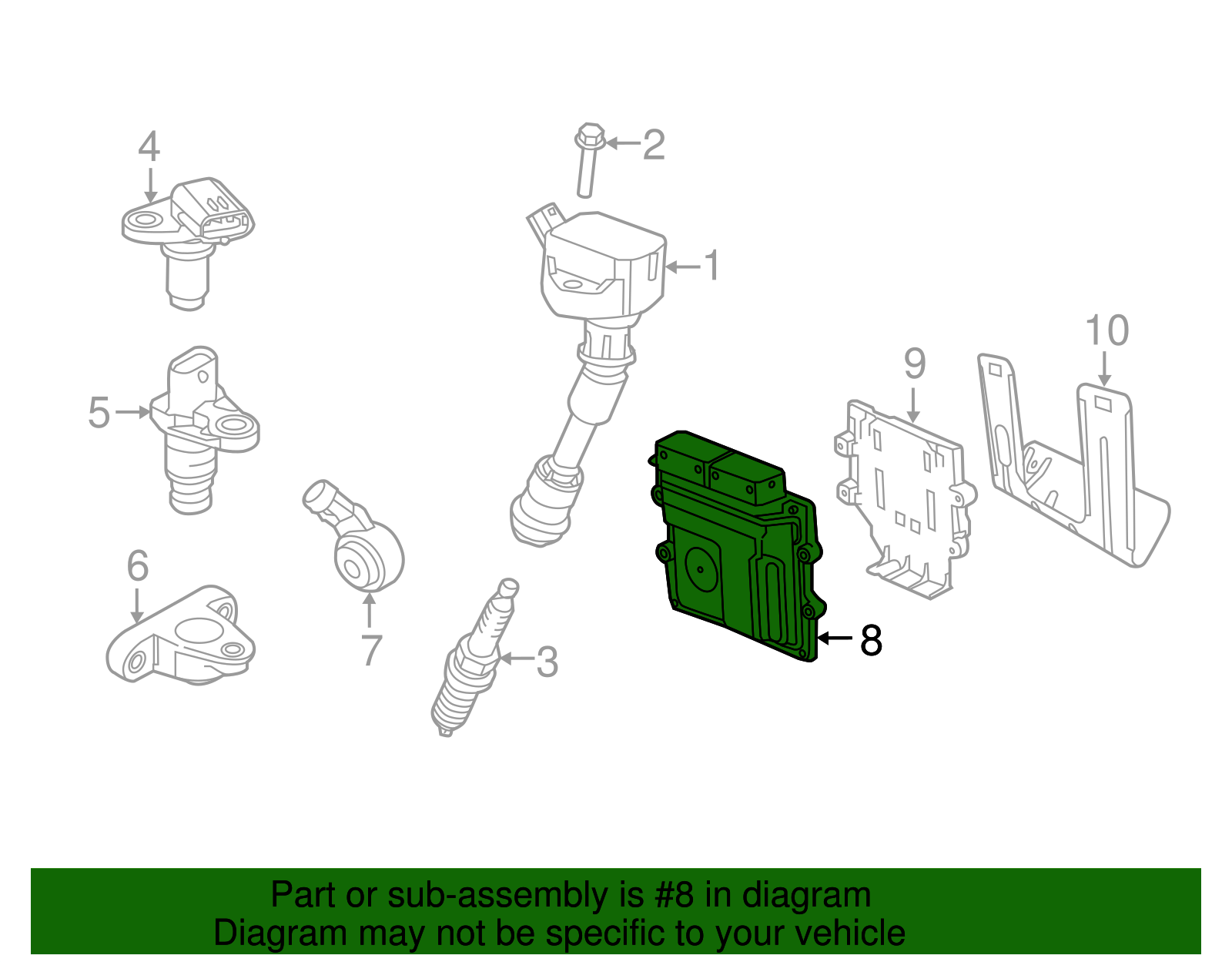 2015-2018 Volvo Engine Control Module (ECM) 36011422 | TascaParts.com