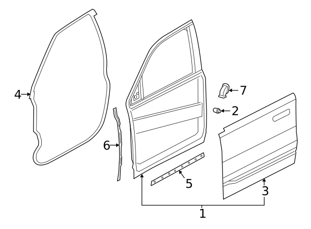 2019-2020 Ram 1500 Front Weather-Strip 68291617AB | TascaParts.com