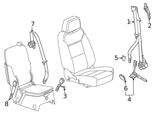 2021-2024 GM Pre-Tensioner 84937708 GM | GMPartsDirect.com