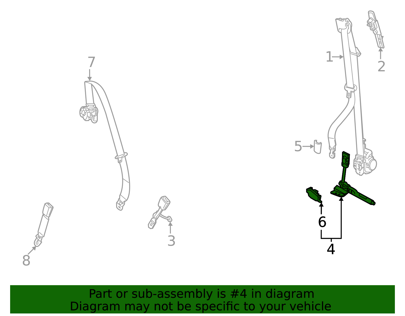 2021-2024 GM Pre-Tensioner 84937707 GM | GMPartsDirect.com
