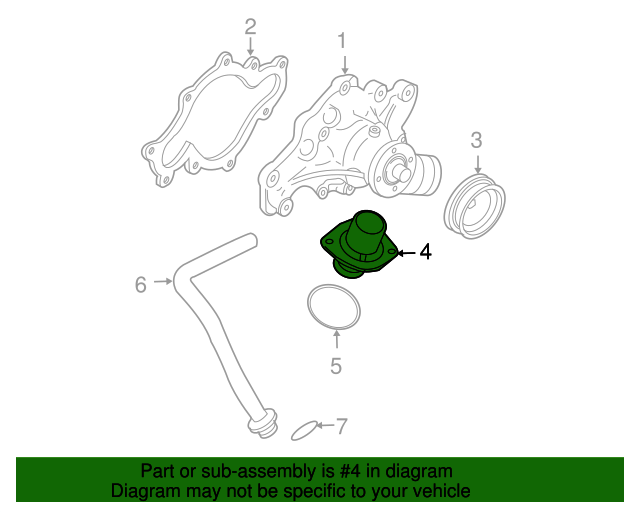 2003-2010 Ford Thermostat Housing 3C3Z*8575*AA | TascaParts.com