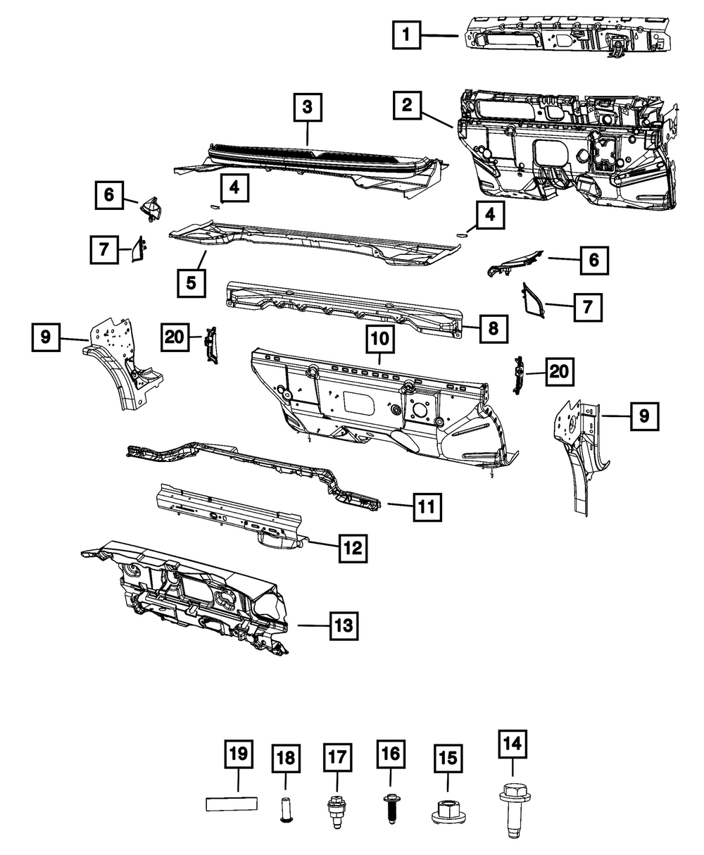 2025 Jeep Wagoneer S Dash Panel Silencer 68589242AB | My Mopar Parts
