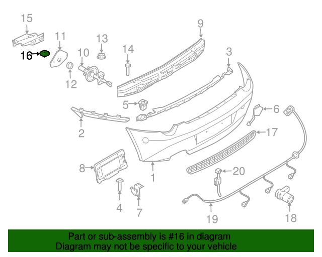 Genuine BMW 51-48-8-245-867 | Mount Plate Clip | FREE Shipping on Most ...