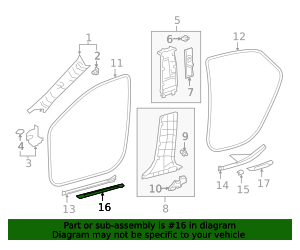 2019-2022 Toyota Avalon Scuff Plate 67912-07030-C0 | Toyota Parts Center