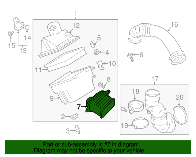16554-EZ40A - Engine Air Intake Hose 2016-2019 Nissan TITAN XD ...