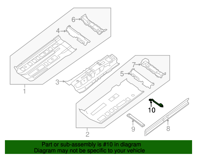 2013-2018 Nissan Support Brace 748A4-3TA0A | TascaParts.com