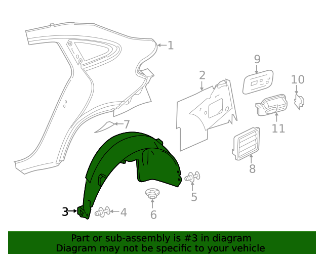 292-690-34-00-64 - Wheelhouse Liner 2016-2019 Mercedes-Benz | Mercedes ...