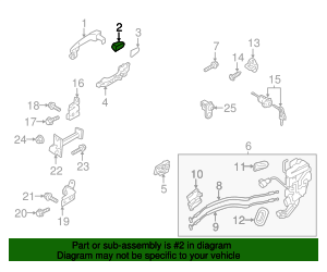 2011-2016 Kia Optima Exterior Door Handle Cover 82662-2T000 | Kia Parts ...