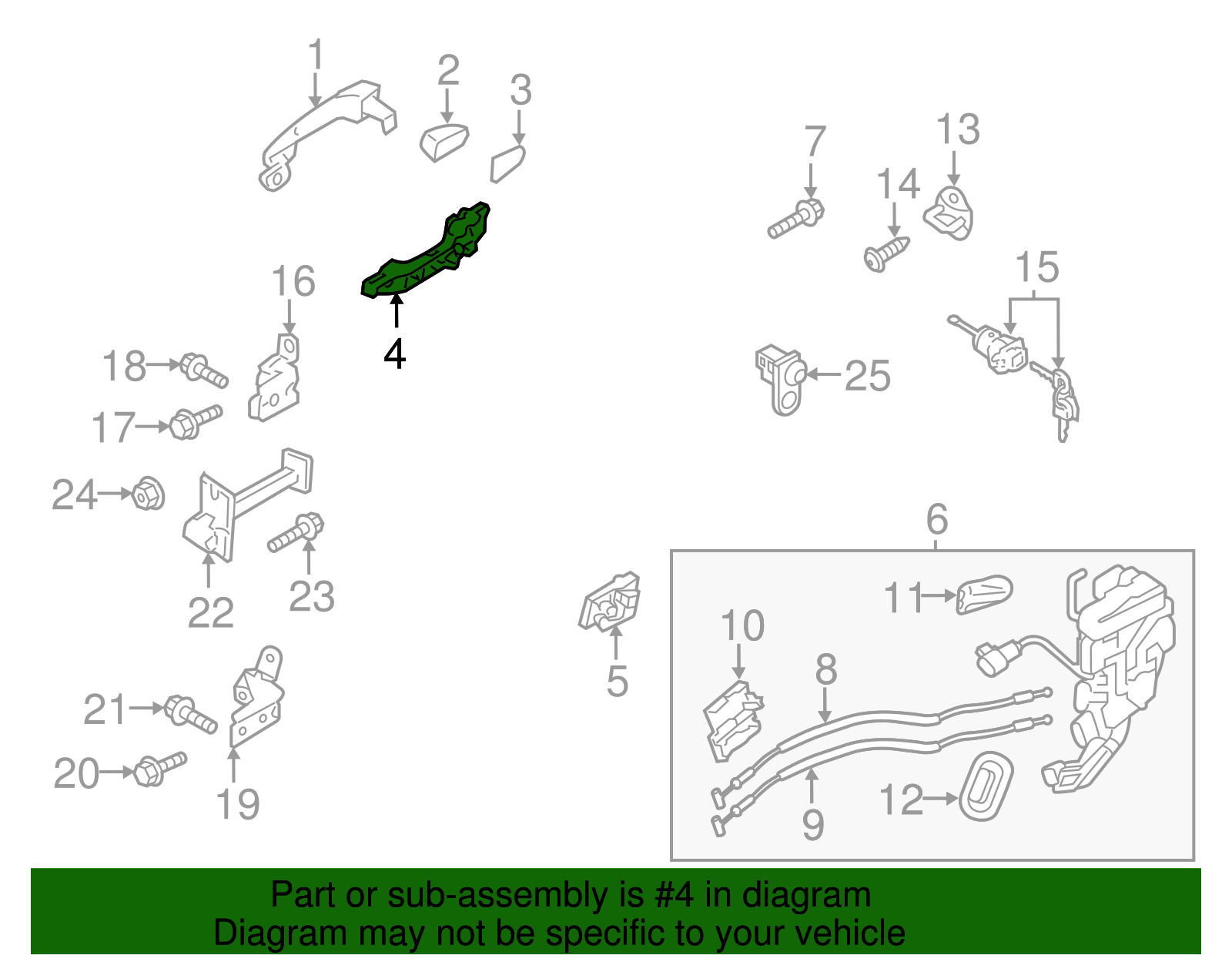 82655-2T001 - Handle Base 2014-2016 Kia Optima | Kia.Parts Store