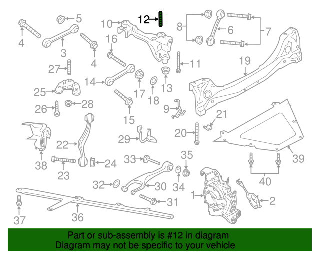 2012-2023 Porsche 911 Suspension Support Mount Stud WHT-008-655 ...
