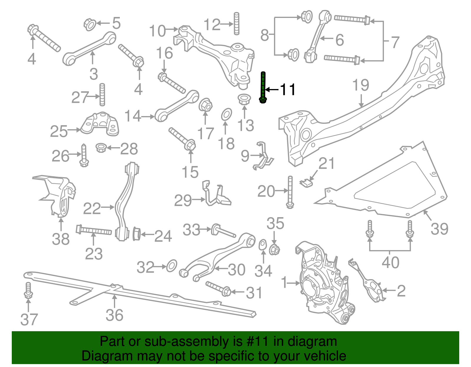 2012-2024 Porsche Suspension Support Mount Bolt PAF-008-735 | Sunset ...
