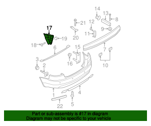 2007-2008 Audi RS4 Bumper Guide 8E5-807-453-B | OEM Parts Online