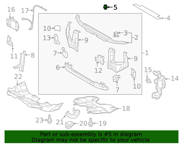 1993-2024 Toyota Hood Stop Buffer 90541-15019 | Toyota Parts Center