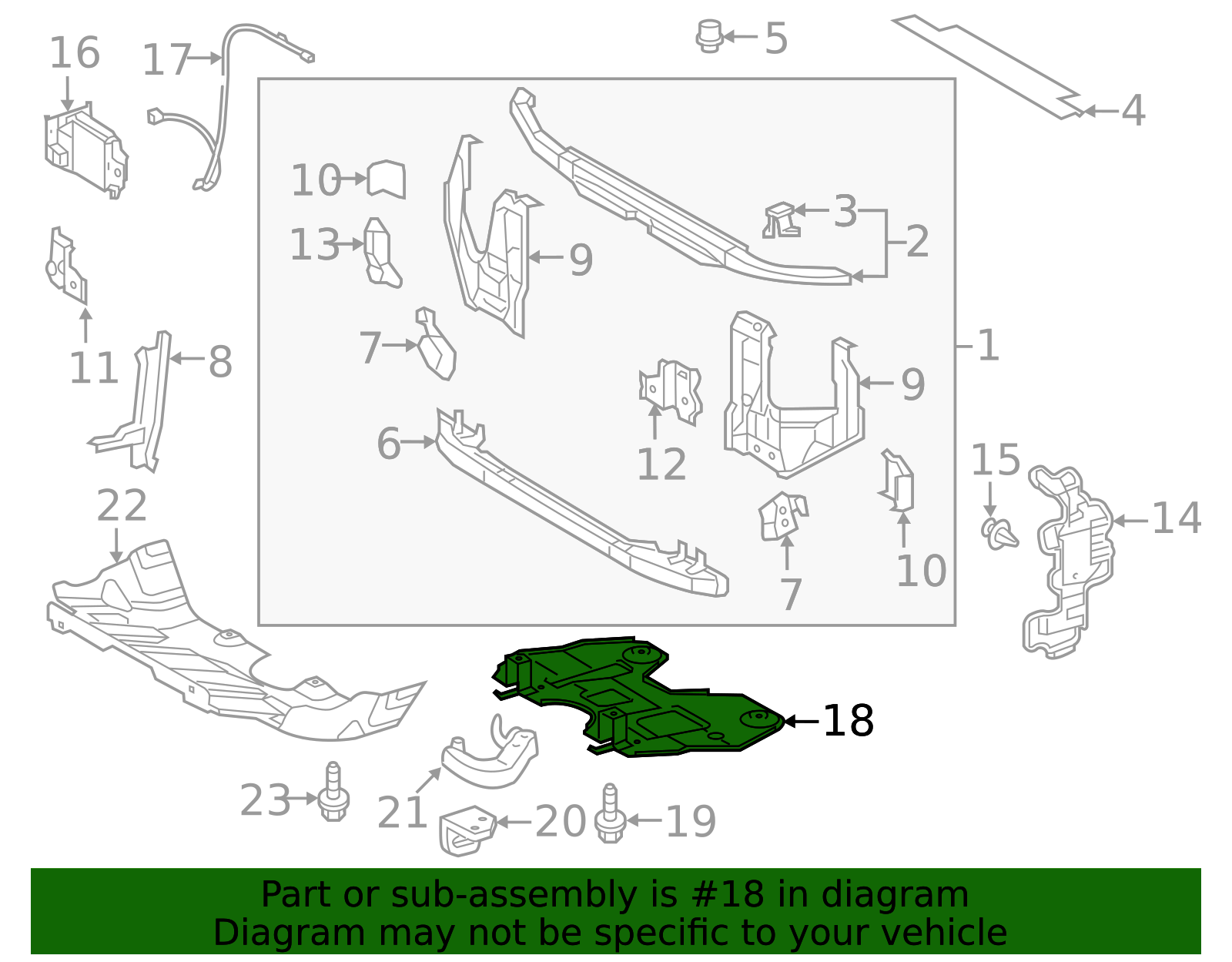 2005-2023 Toyota Tacoma Radiator Support Splash Shield 51406-04020 ...