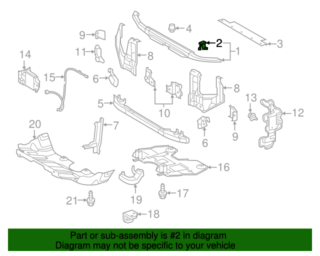 2016-2020 Toyota Tacoma Upper Tie Bar Bracket 53837-04010 | Toyota ...