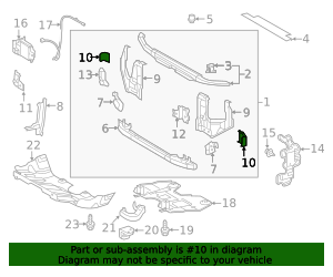 53203-04010 - Radiator Support Panel Reinforcement (Left) - 2005-2020 ...