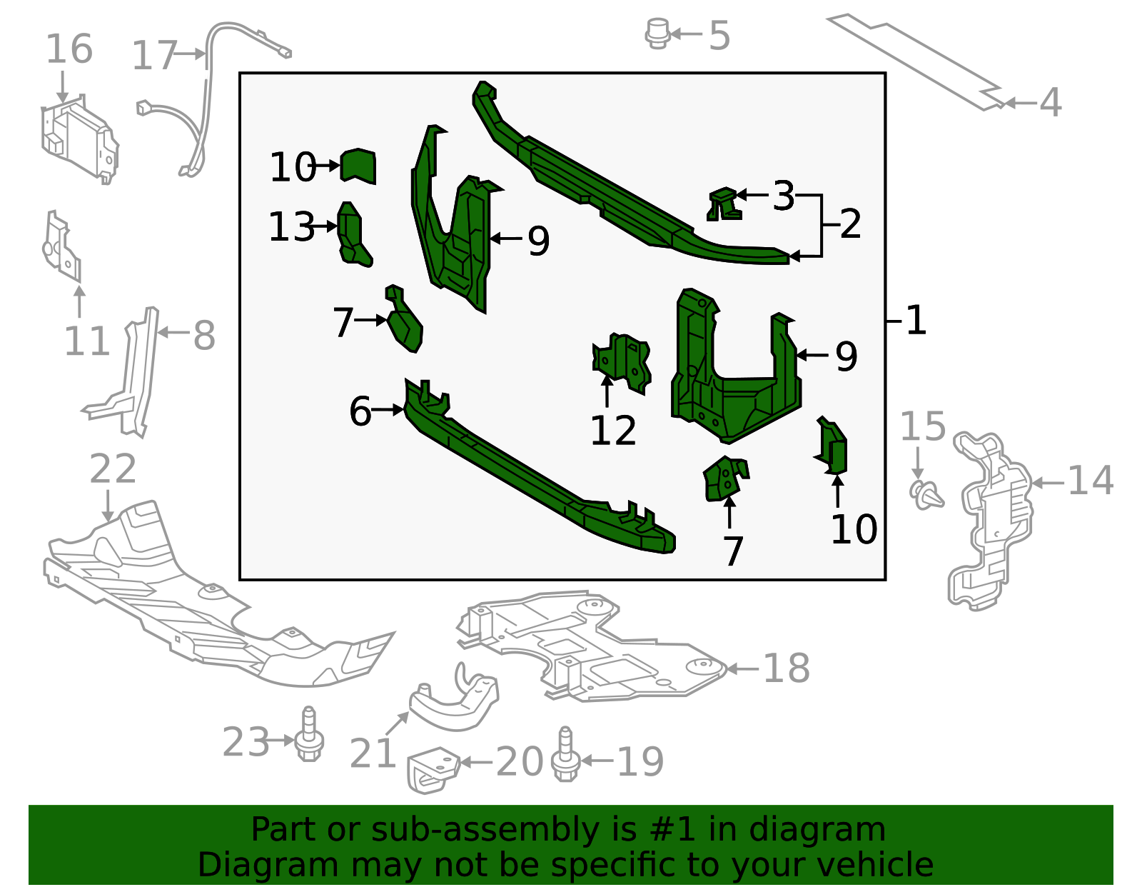 53201-04130 - Radiator Support 2016-2023 Toyota Tacoma | Group 1 Auto Parts