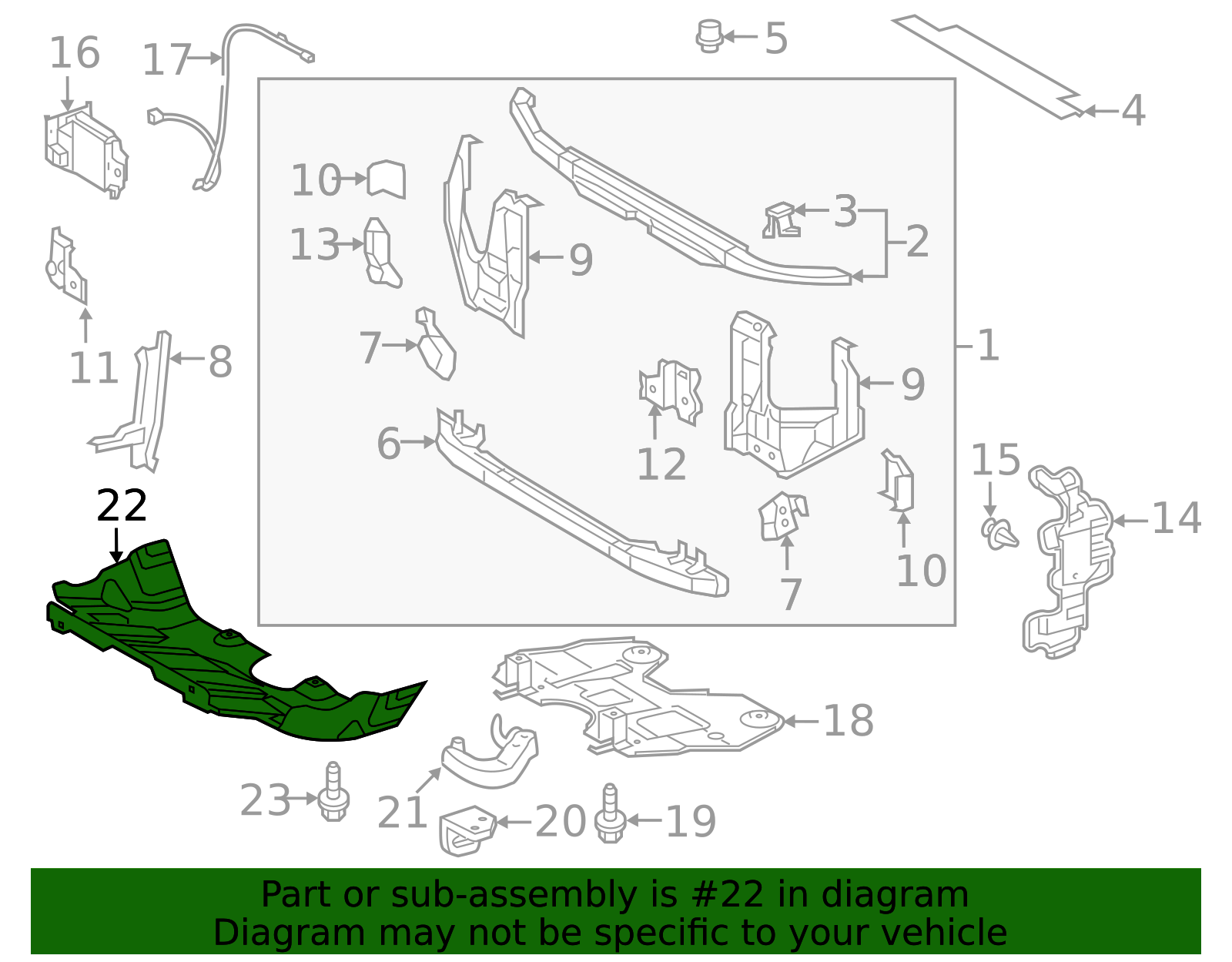2005-2023 Toyota Tacoma Radiator Support Splash Shield 51405-04010 ...