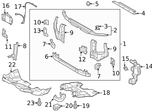 2016-2021 Toyota Tacoma Radiator Support Air Deflector (Left) 53294 ...