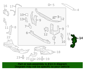 53294-04010 - Radiator Support Air Deflector (Left) - 2016-2023 Toyota ...