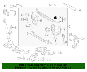 2016-2023 Toyota Tacoma Upper Tie Bar Bracket 53837-04010 | Toyota ...