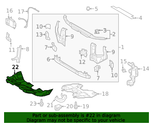 2005-2023 Toyota Tacoma Radiator Support Splash Shield 5140504010 ...