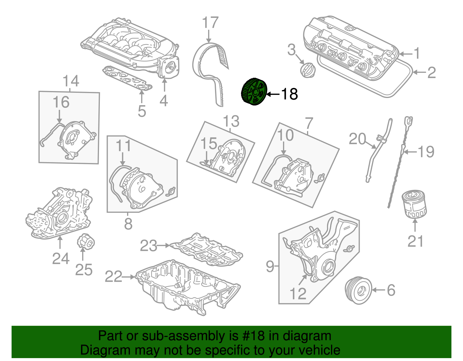 14260-P8A-A01 - Camshaft Gear 1998-2004 Honda | Honda Parts Online