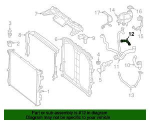 205-501-92-82 - Radiator Coolant Hose 2015-2023 Mercedes-Benz ...