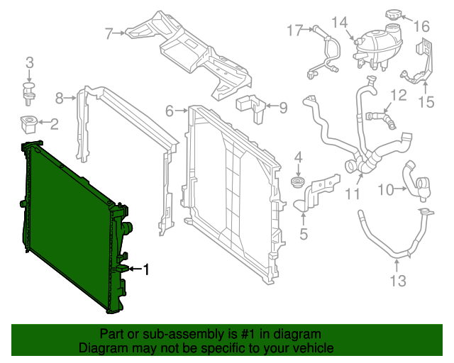 099-500-05-01 - Auxiliary Radiator For 2015-2021 Mercedes-Benz ...