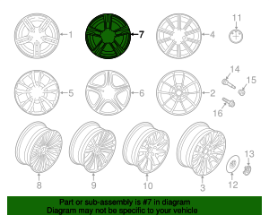 36117843715 - 2012-2019 BMW Wheel, Alloy (36-11-7-843-715) | BMW of ...
