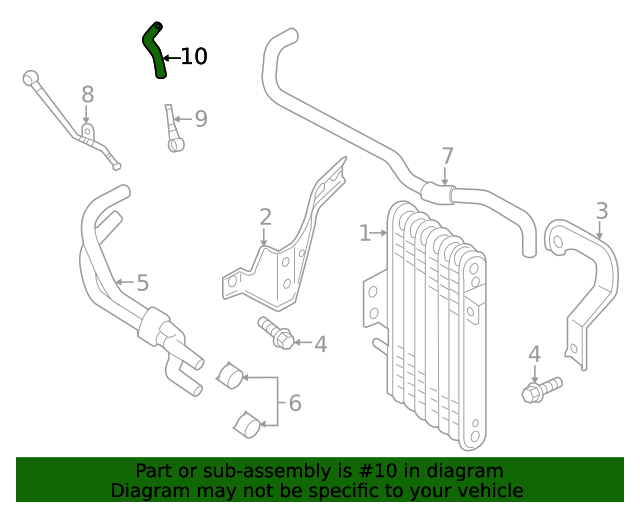 2024 Mitsubishi Outlander Sport Connector Hose 21631W110P | Mitsubishi ...