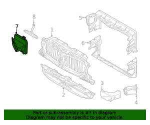 51-74-8-066-058 - Radiator Support Air Duct 2018-2021 BMW ...