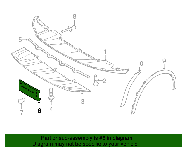 2015-2018 Porsche Cayenne License Bracket 958-505-287-35-9B9 | Sunset ...